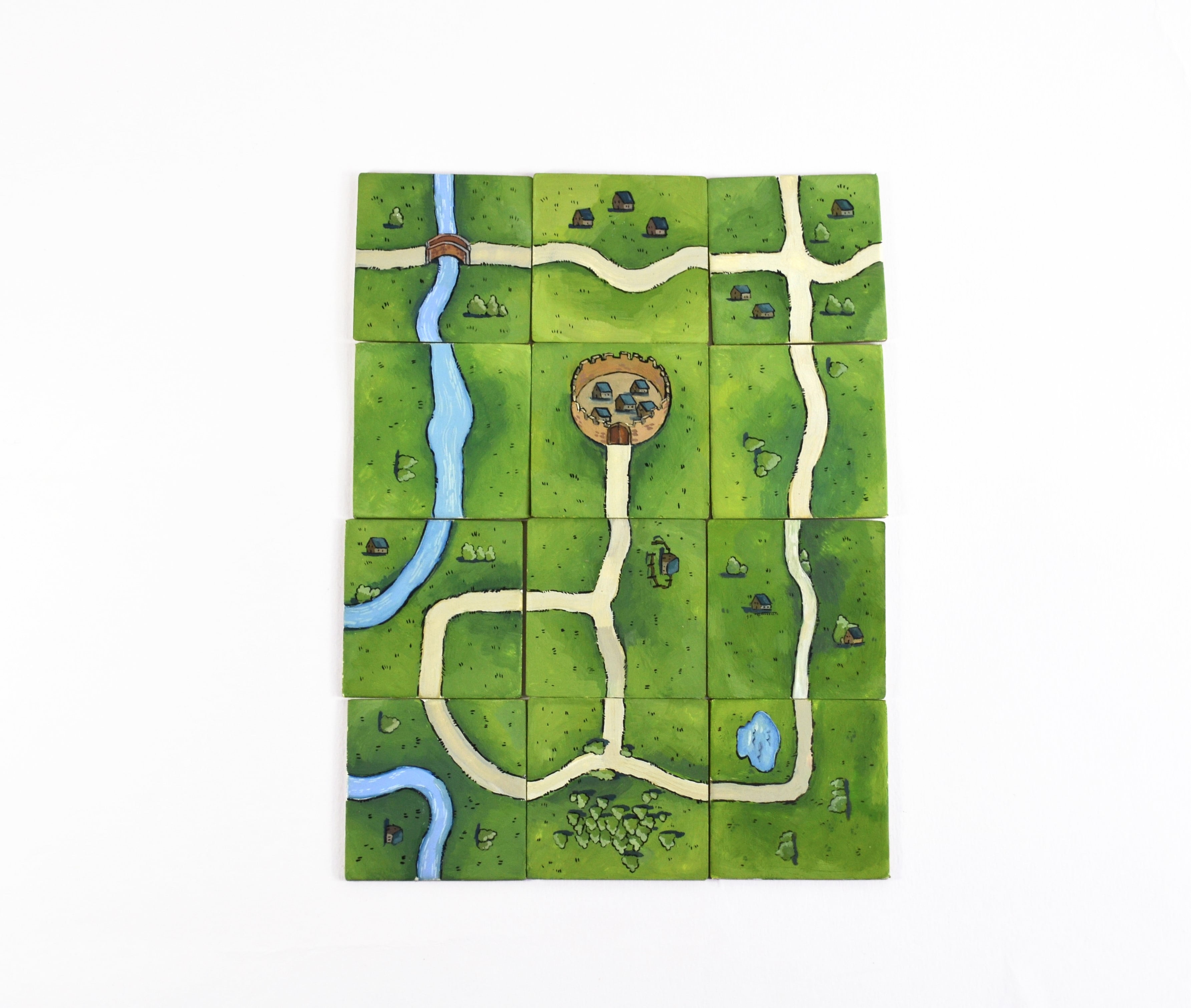 Buy 84 Blank Square Tiles (Same Size as Carcassonne Board Game Chit ...