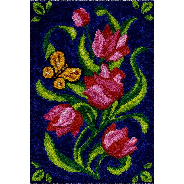Flowers | Rug Making Latch Hooking Kit - Walmart.com