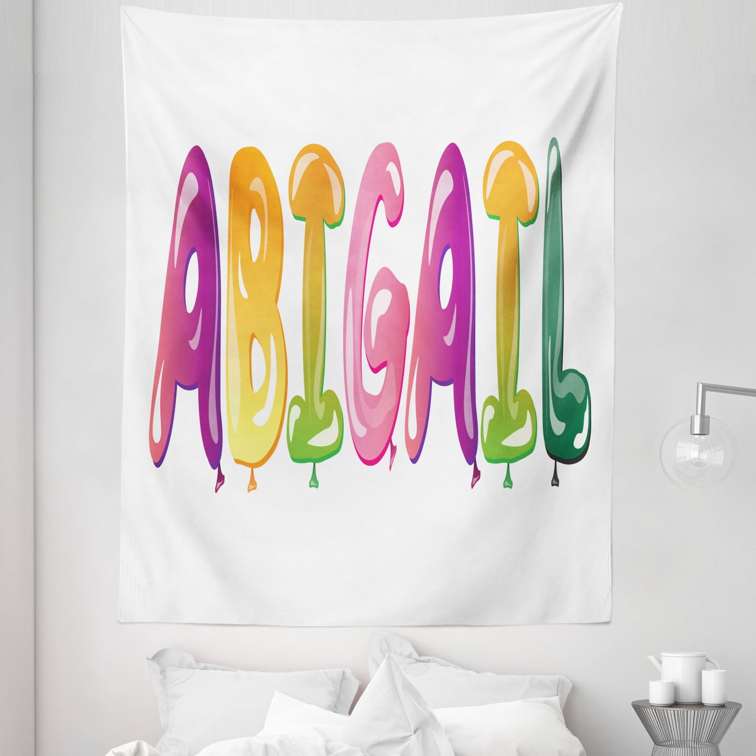 Abigail Tapestry, Colorful Feminine Name Alphabet with Historical Roots ...