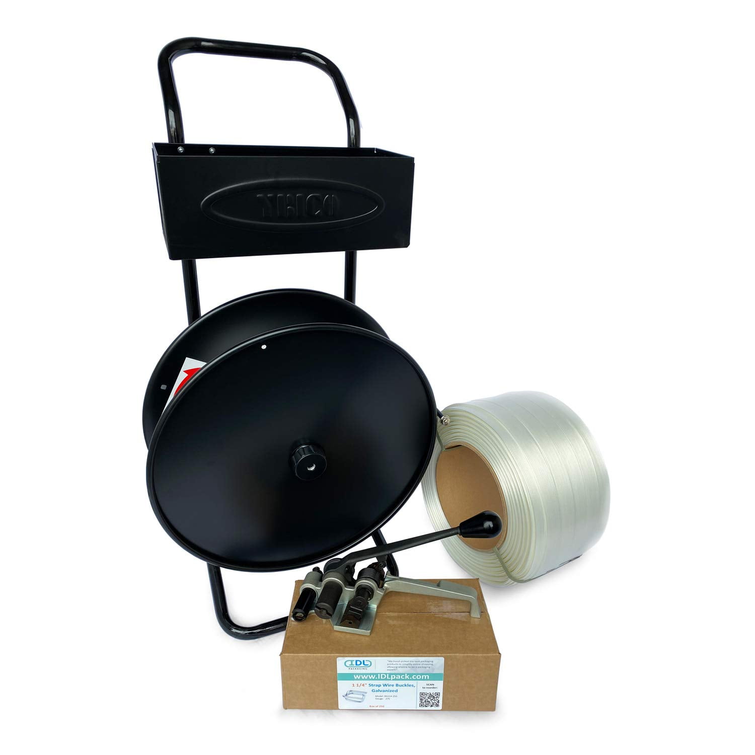 IDL Packaging 1 1/4" Composite Cord Strapping Kit with Dispenser, PRO - All You Need to Strap a ...
