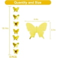 5 Pieces Gold 3D Butterfly Paper Garland Hanging Decorative Banner for ...