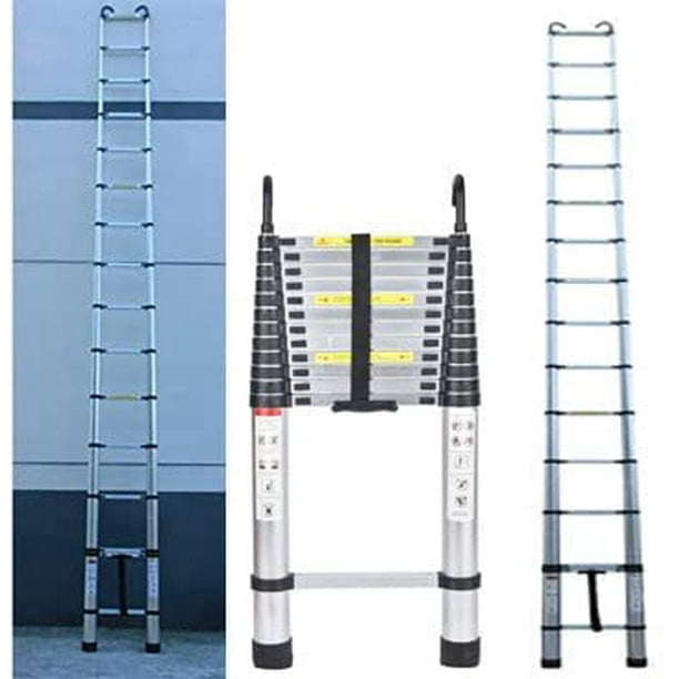 Dayplus 14.4ft/4.4M Aluminum Extension Ladder Portable Loft Ladders ...