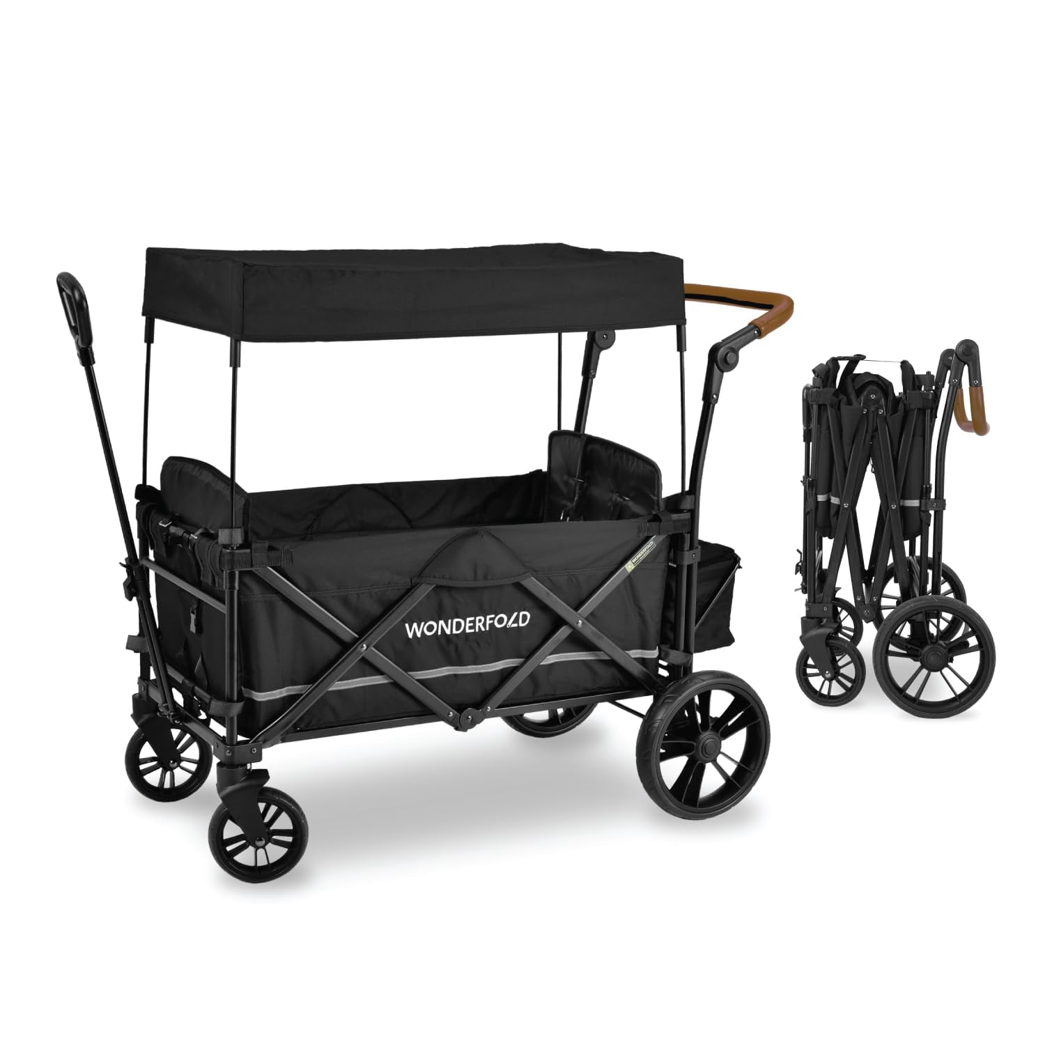 WONDERFOLD X2 Push & Pull Stroller Wagon (2 Seater) - Collapsible Wagon ...