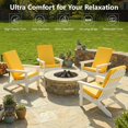 Outdoor Adirondack Chair Cushions Set of 4 - Removable Covers, Water ...
