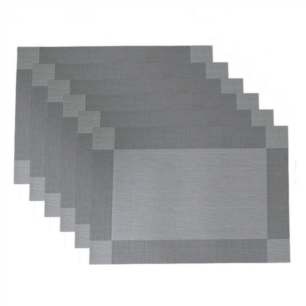 6Pcs PVC Place Mats Coasters Placemats Non-Slip 30*45cm for Kitchen ...