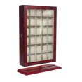 30 Piece Cherry Wood Watch Display Case Wall Stand Holds Watches up to ...