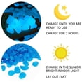 100 Pcs Glow in The Dark Garden Pebbles for Walkways and Decor in Blue ...