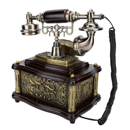 Peahefy Retro Antique Landline Phone, Resin Imitation Wood, Unique ...