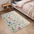 Farmhouse Watercolor Front Door Mat Indoor Entrance, Wildflowers Plants ...