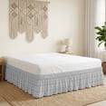 Black Striped Bed Skirt Bed Skirts King Size 16 Inch Drop, White ...