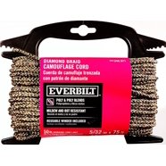 642791 Polypropylene Rope, Diamond Braid, White/Gray, 3/8-In. x 50-Ft ...