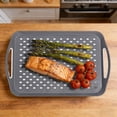 16x11 Inch Serving Tray Set 3 Pack Non Slip Lap Board with Grip Handles ...