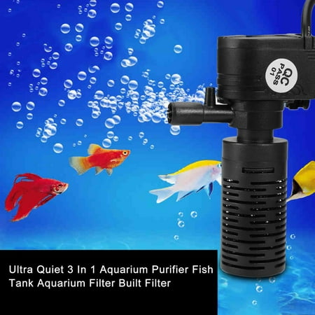 Ultra Quiet 3 In 1 Aquarium Purifier Fish Tank Aquarium Filter Built ...
