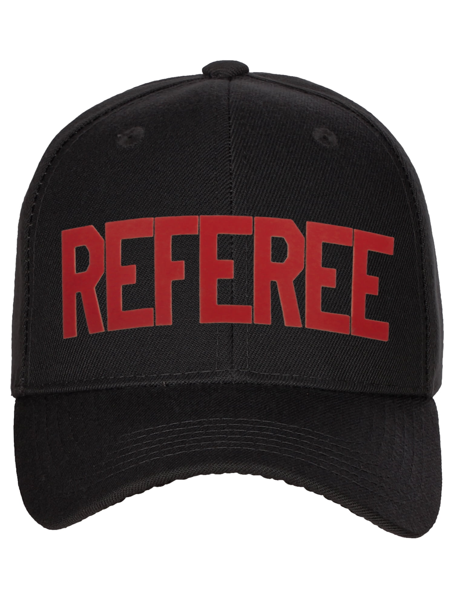 Sport Classic Baseball Hat Custom Referee Letters Structured Cap, Black ...