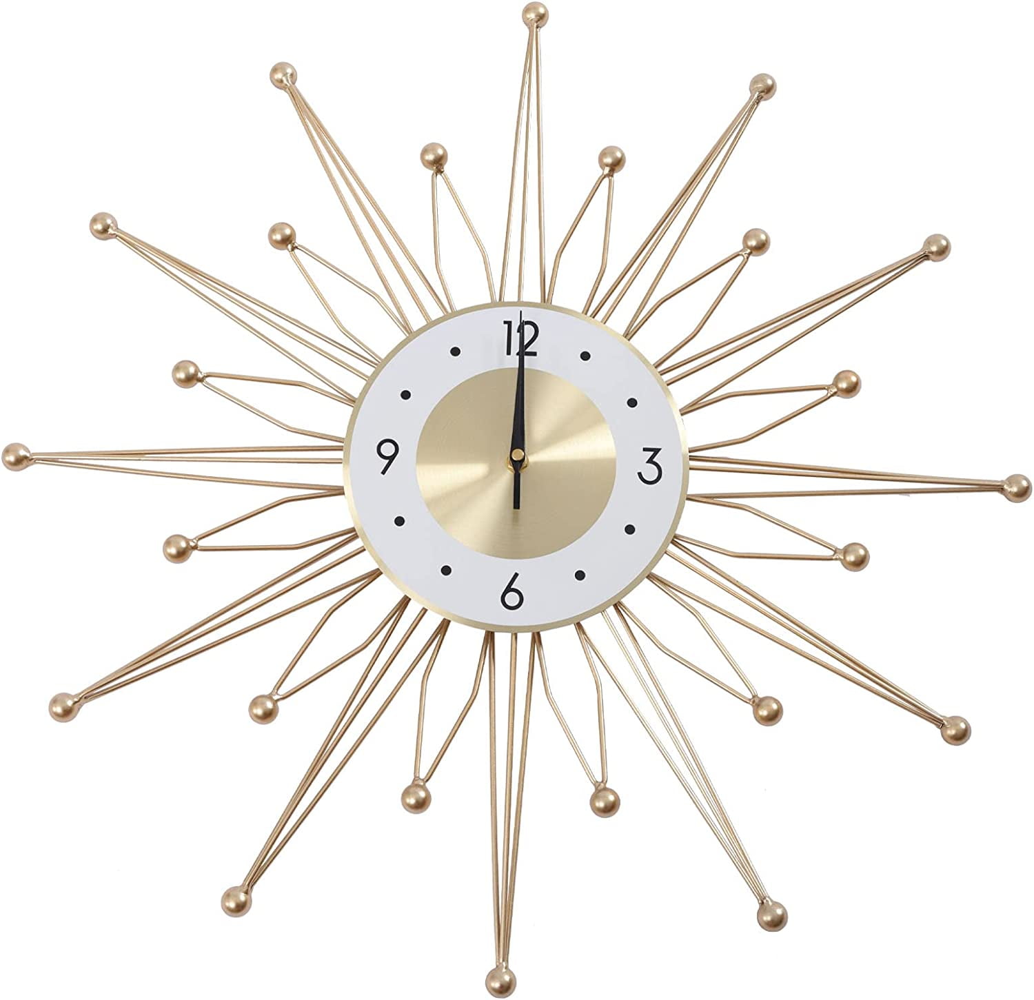 Miumaeov Wall Clock Modern Large Decorative Gold Wall Clocks for Living ...