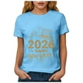 COMVALUE Happy New Year Party 2026Women T-Shirt New Year Eve Short ...