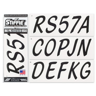 STIFFIE Whipline Solid Metallic Gold/Black 3" Alpha-Numeric ...