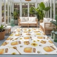 Area Rugs 3'x5', Yellow Flowers Carpet Runner Indoor Outdoor Rugs Home ...