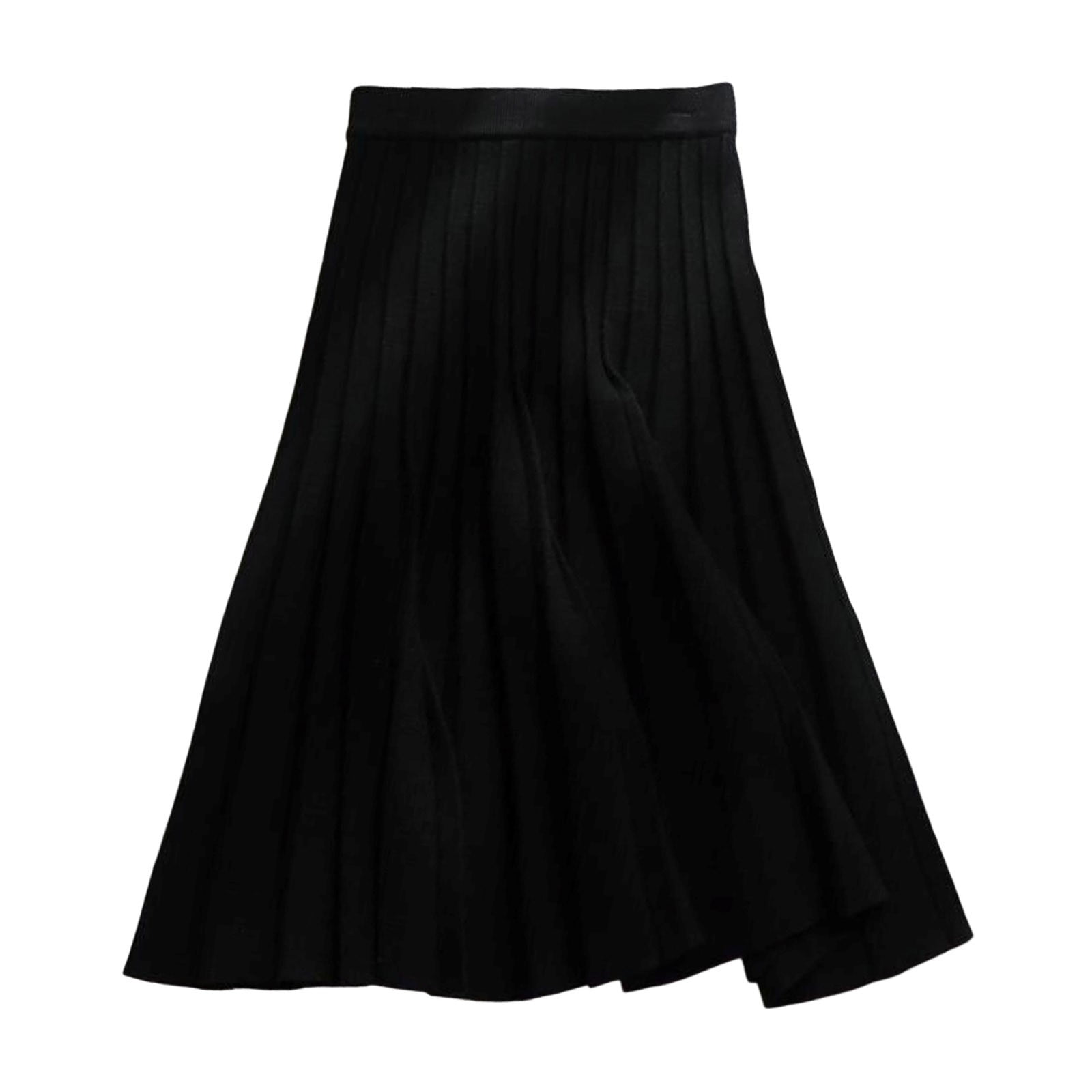 Click here for Aocisk Women Thick Knitted Pleated Midi Skirt A-Li... prices
