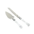 BalsaCircle Bridal Cake Knife & Server Set with Crystal Handles for ...
