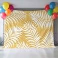 Yellow Palm Leaf Backdrop for Photography, Country Coastal Tropical ...