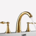 3 Hole Basin faucets Bathroom Basin Mixer Faucet Gold Brass Cold and ...