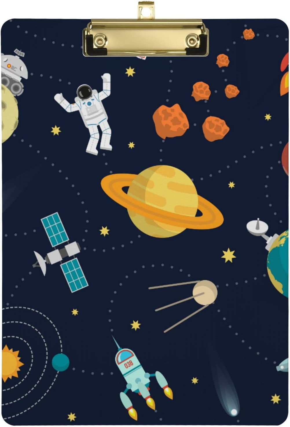 FMSHPON Galaxy Astronaut Clipboard Hardboard Wood Nursing Clip Board ...