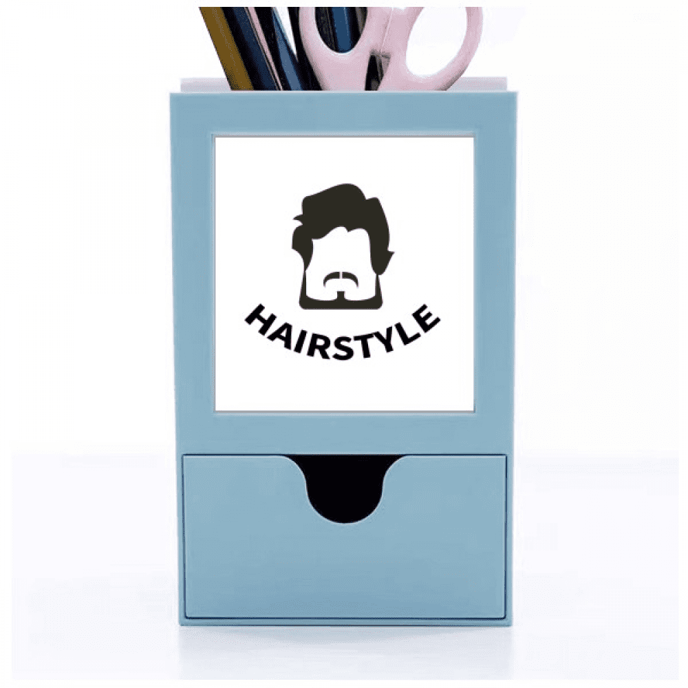Square-haired Beard Hair Art Deco Fashion Desk Supplies Organizer Pen ...