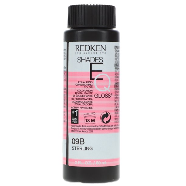 Redken Shades Eq Hair Color Gloss 09B, Sterling, 2 Oz - Walmart.com