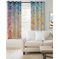 Colorful Block Art Stone Blackout Curtains 2 Panels, Oil Painting ...