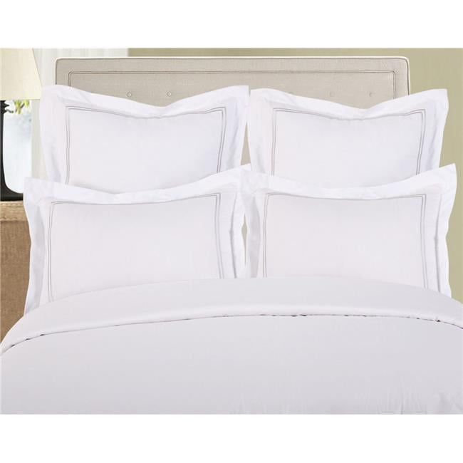Baratta Stitch on White Tailored Microfiber Sham White - Euro - Pack of ...