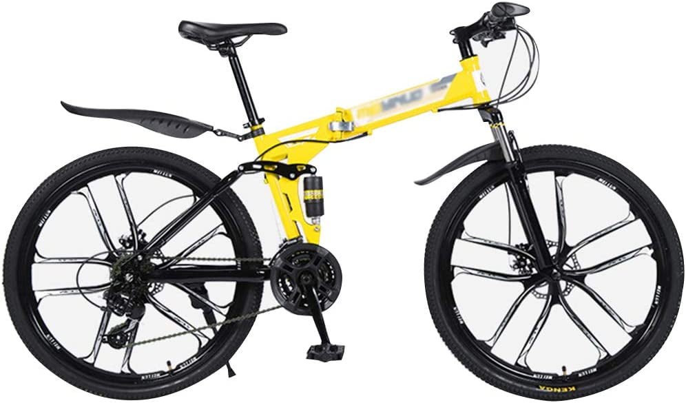 FIERRG 26 Inch 27 Speed Shock Absorbing Bicycle 26" Folding Mountain ...