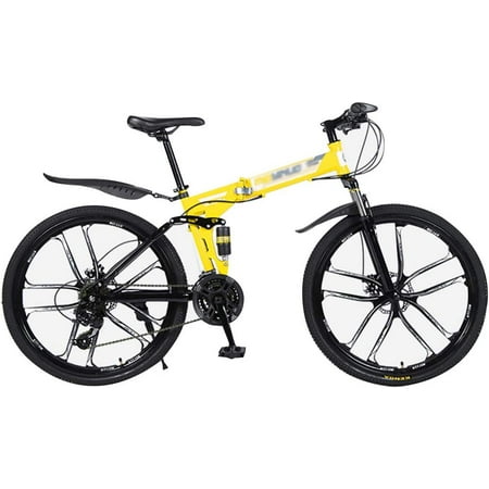 Mountain Bike Shock-Absorbing Bicycle 26 inch Variable Speed Folding Student Bike Adult Bicycle ...
