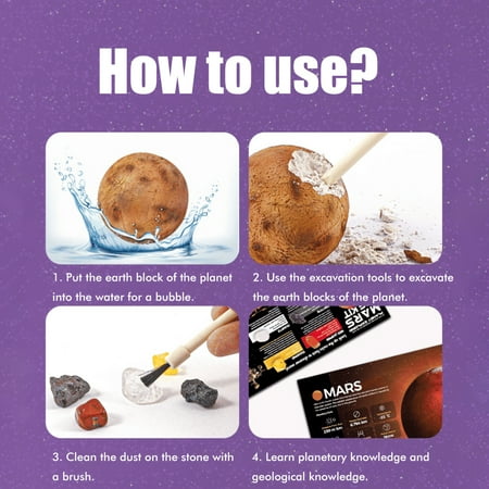 Science Educational Toys for Kids Gemstone Dig Kit Solar System Eight ...