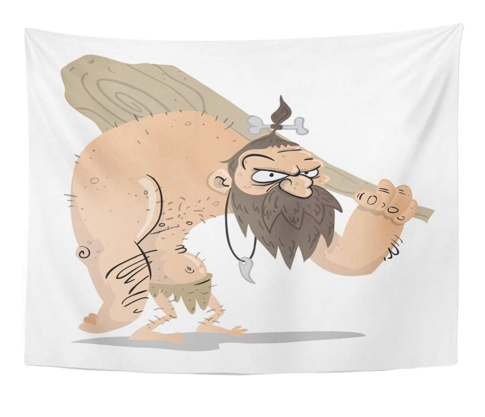 ZEALGNED Colorful Man Caveman Cave Neanderthal Age Ancient Barbarian ...