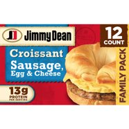 Great Value Croissant Sandwiches Sausage Egg and Cheese, 4.4 oz, 4 ...