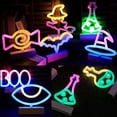 Rosnek Halloween LED Neon Sign Lights, Wall Decoration Lights, Table ...