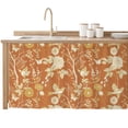 Cabinet Curtain 32''W x 55''L, Vintage Flower Under Sink Curtain Drapes ...