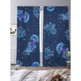 Coastal Corals Sheer Curtains for Living Room Bedroom Nautical ...