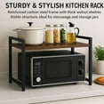 3-tier heavy-duty microwave oven rack, carbon steel kitchen rack ...