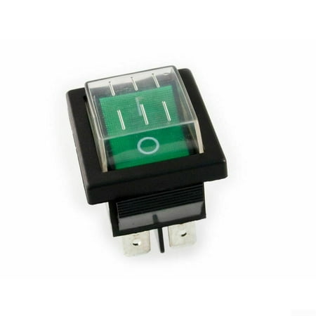 Rectangular ON-OFF, 2 Position Rocker Switch, 4 Pins, 16A 250V AC DPST ...