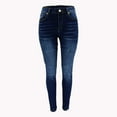 Womens Jeans High Waisted Twill Skinny Pencil Jeans Pants Slim Fit ...