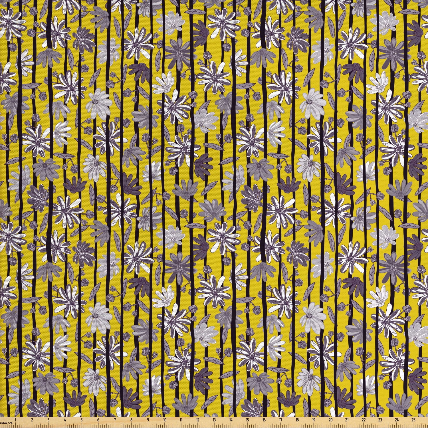 Tropical Sofa Upholstery Fabric by the Yard, Exotic Toned Flourishing ...