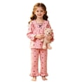 Big Girls Summer Outfits Long Sleeve Cartoon Print Kids Sleepwear Soft ...