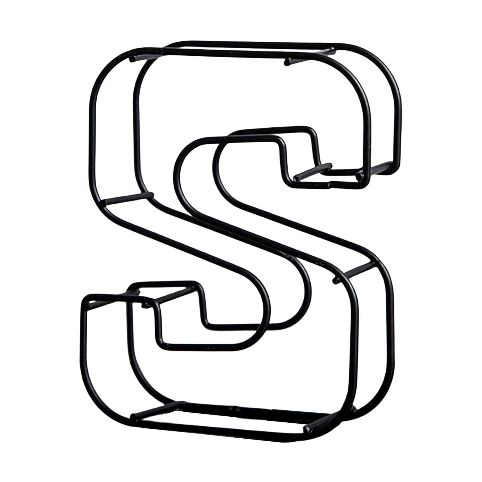 Clear Texture Alphabet Figurine Minimalist Design Wrought Iron Three ...