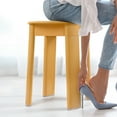 Modern Minimalist Low Small Plastic Round Stool, Orange - Walmart.com