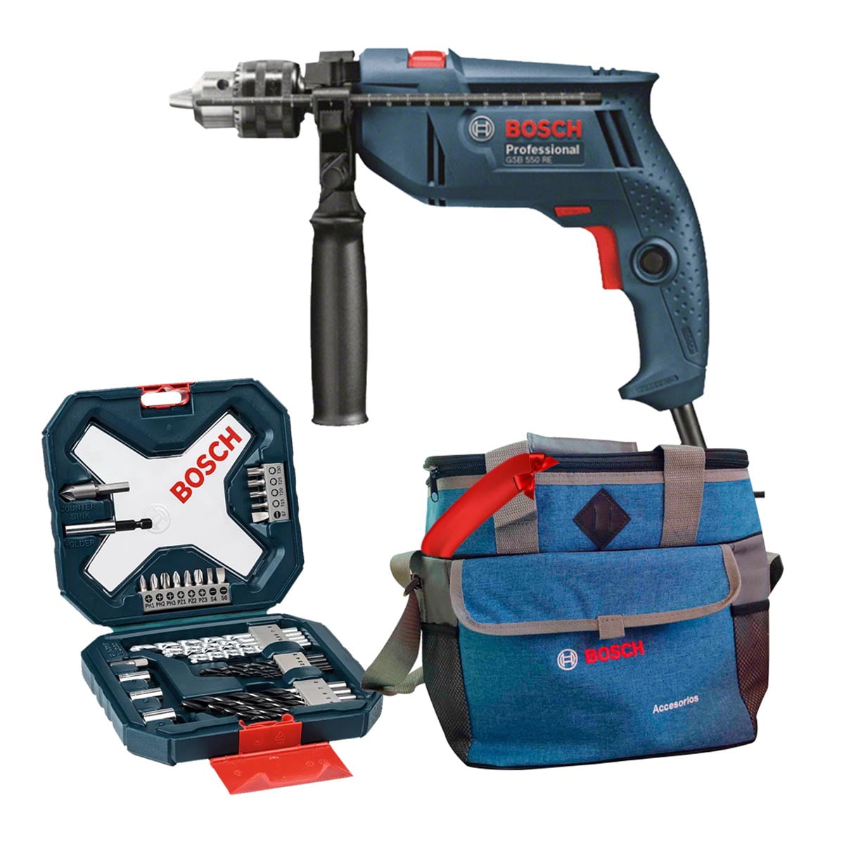 Taladro Rotomartillo Gsb 550 Re Brocas X-line Regalo Bosch BOSCH ...