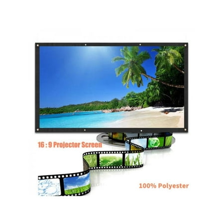 60-200 Inch 16:9 HD Projector Projection Screen Curtains Film Cinema ...