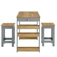 Modway Galley 3-Piece Kitchen Island and Stool Set - Walmart.com