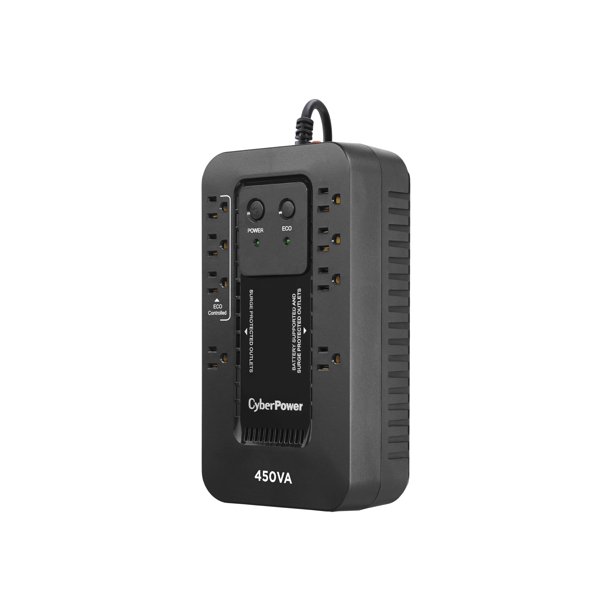 CyberPower EC450G Ecologic UPS System, 450VA/260W, 8 Outlets, ECO Mode ...